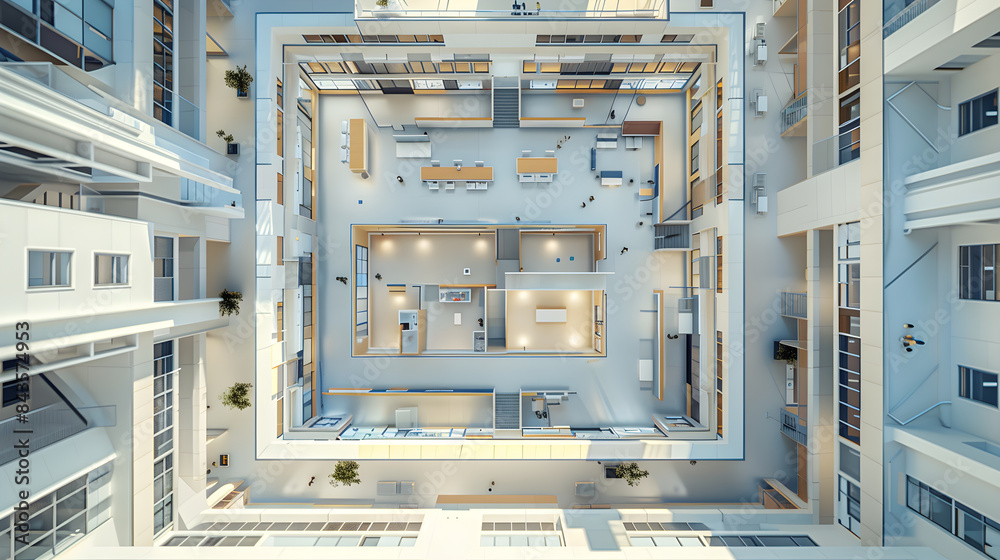 Comprehensive Hospital Layout with Departments, Emergency Areas, Wards ...
