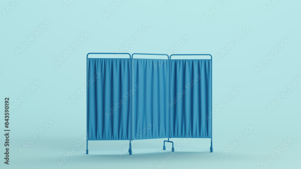 Blue privacy screen hospital health care provider folding panels pale ...