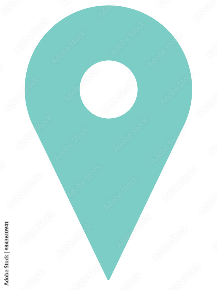 位置情報ピンアイコンのイラスト（水色） Stock Illustration | Adobe Stock