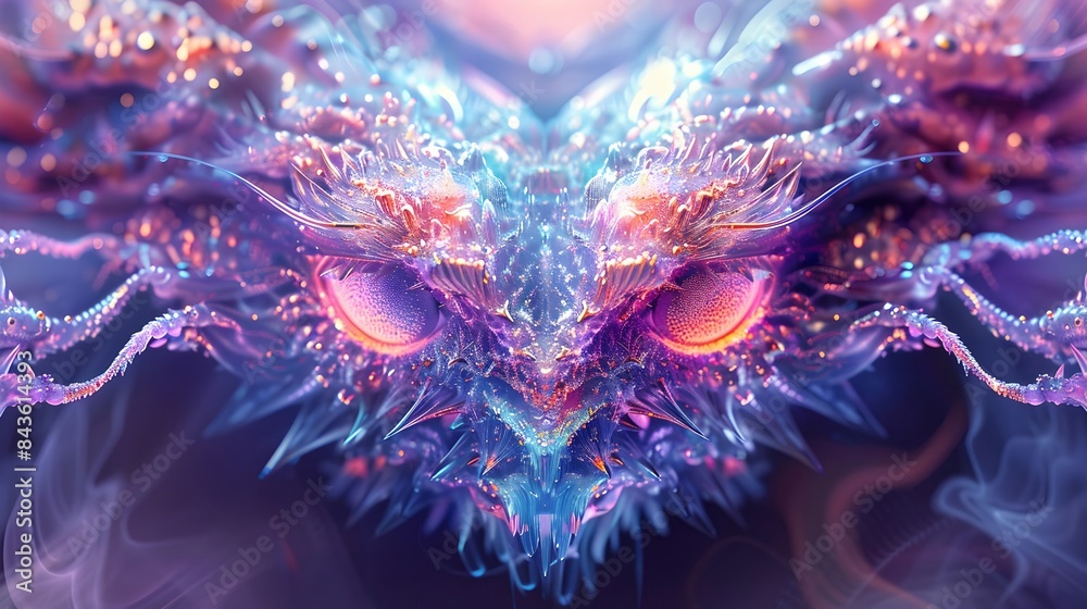 Ethereal Alien-Themed Borders and Frames with Shimmering Holographic ...