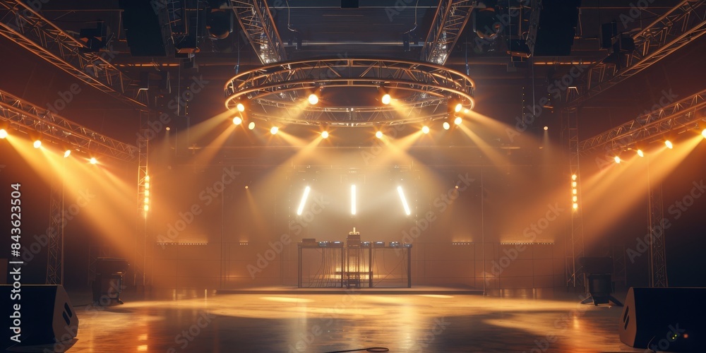 Heart of a dynamic live venue, where a circular light truss commands ...