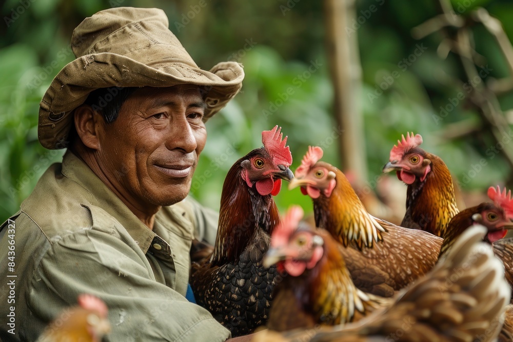 A veterinarian carefully administers a vaccination to a group of ...