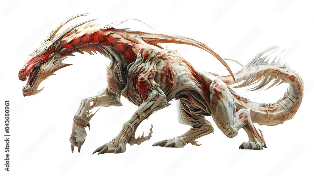 Dynamic image of raising a dragon horse on its hind legs. Its powerful ...