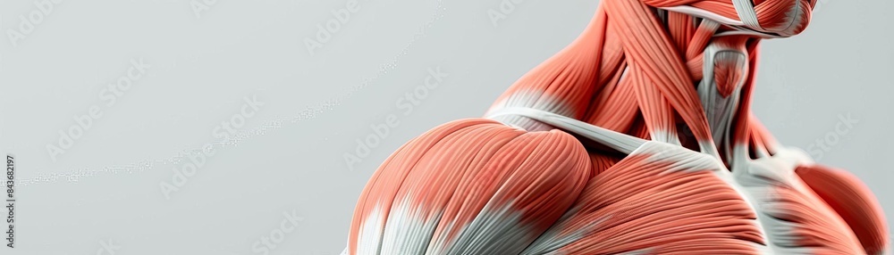 Causes of shoulder tension flat design front view muscle anatomy ...