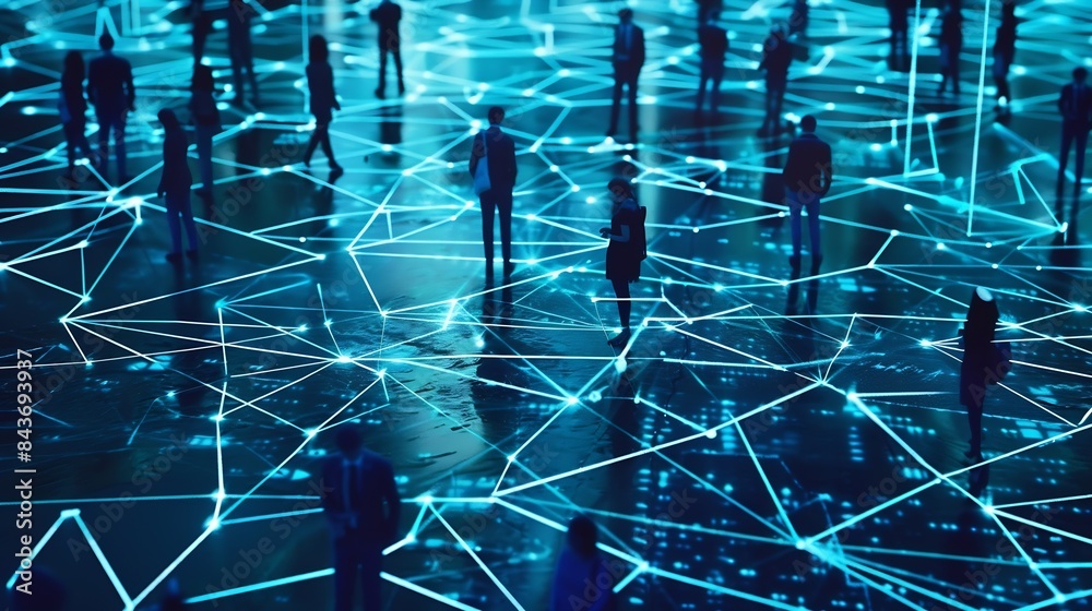 Communication technology smart connection IOT and people network ...