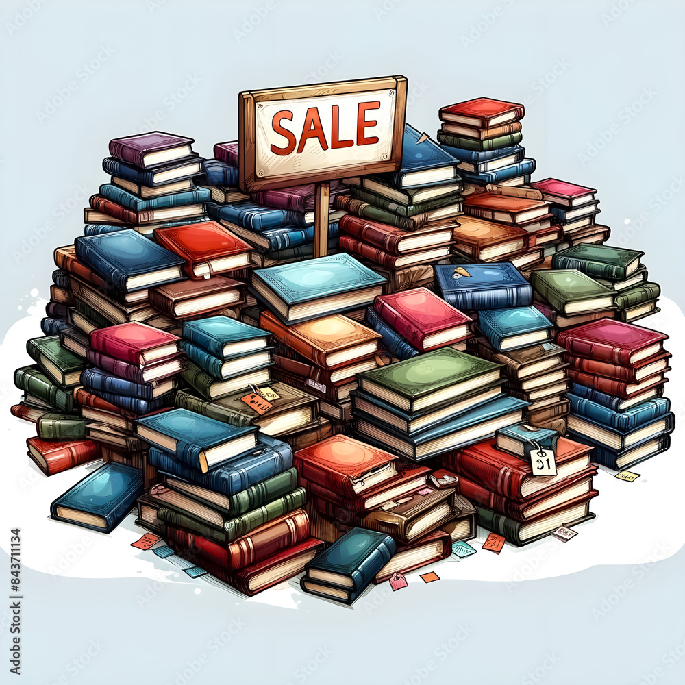 An illustration for book lovers day, rendered in watercolor style, Book ...