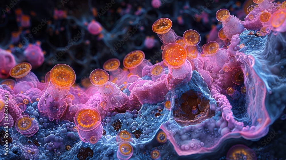 An immunohistochemistry image depicting the expression of urea ...