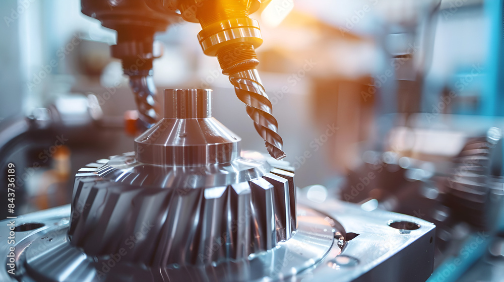 CNC turning drill milling factory processes steel turb The turn-mill ...