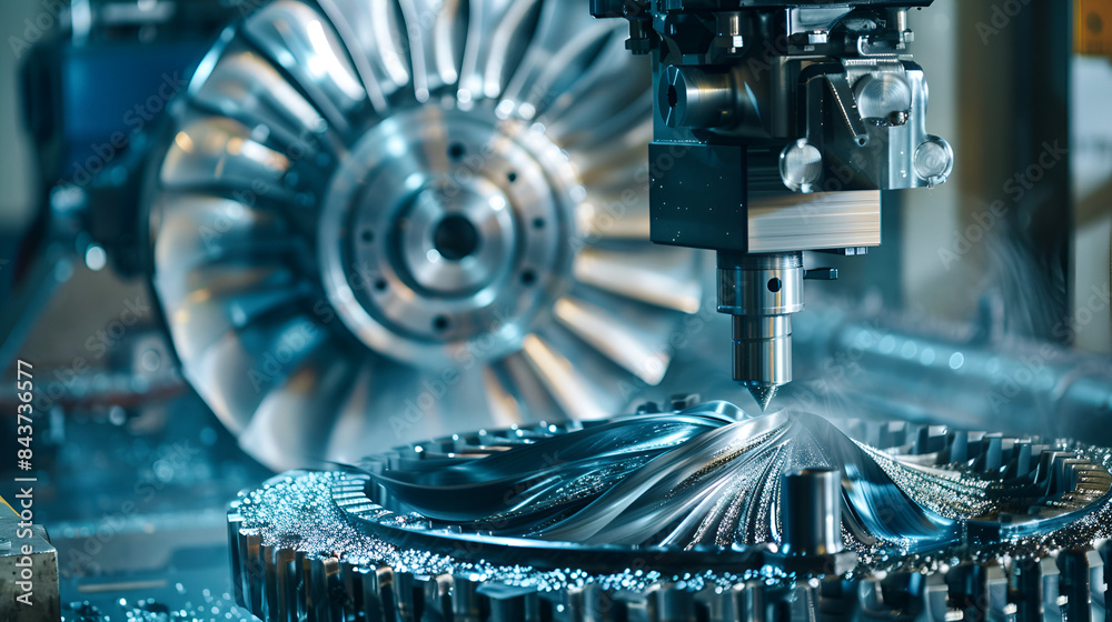 CNC turning drill milling factory processes steel turb The turn-mill ...