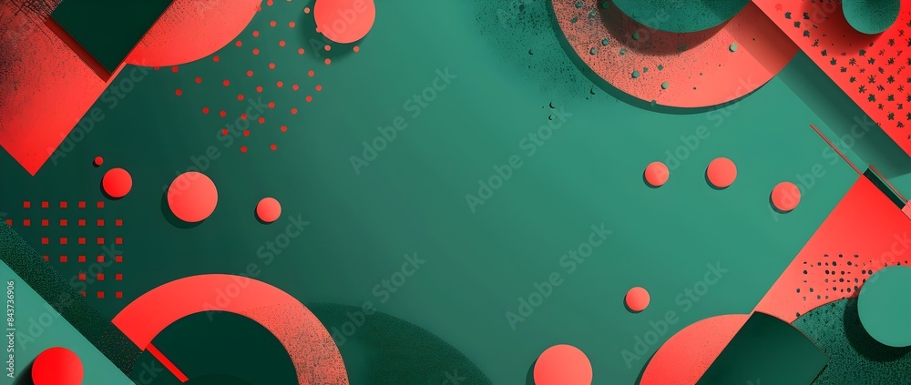 Green and Red Pop Art Fun Style Poster Banner Background with Generous ...