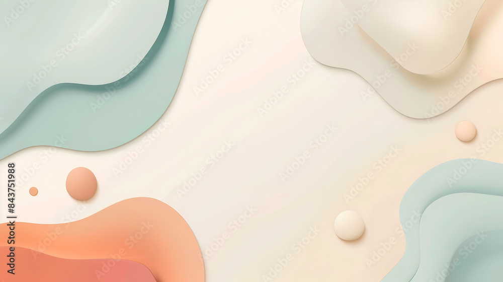 Soft abstract pastel background with flowing shapes and subtle ...