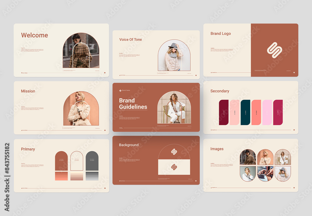 Fashion Brand Guideline Layout Stock Template | Adobe Stock