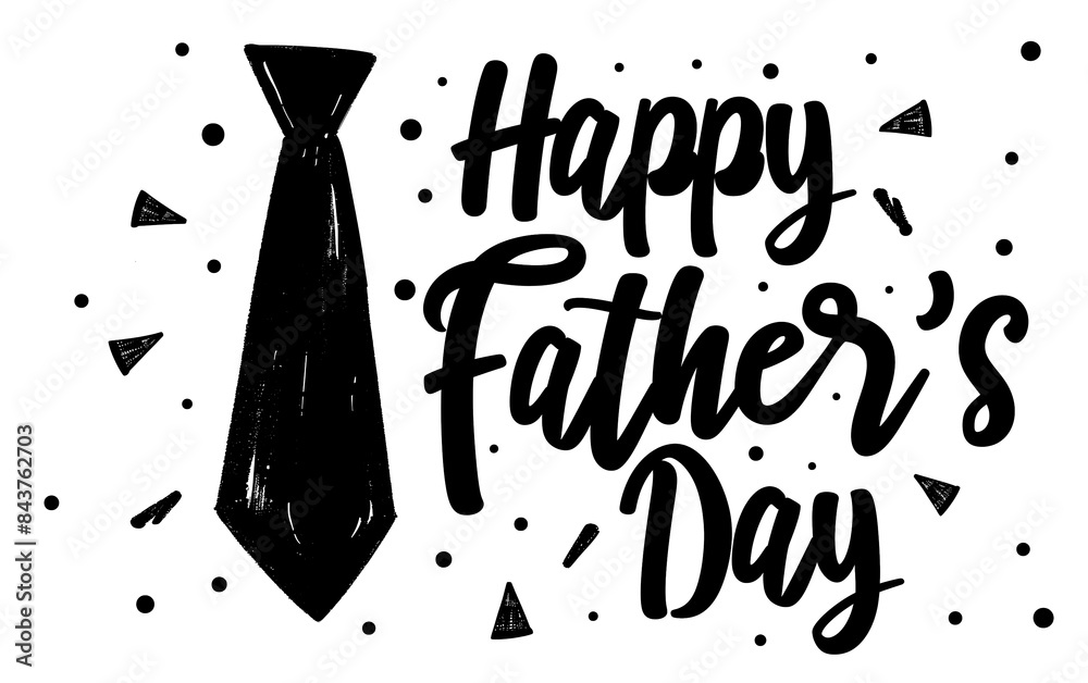Happy Father’s Day Typography Banner with Tie Design - Sale Promotion ...