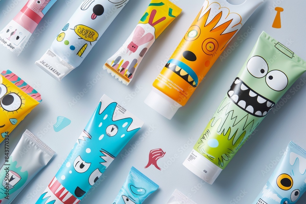 Child-Friendly Toothpaste Packaging with Fun, Colorful Designs and ...