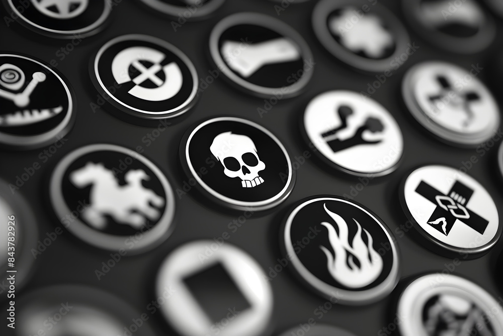 Comprehensive Collection of Hazard Symbols Representing Various Types ...