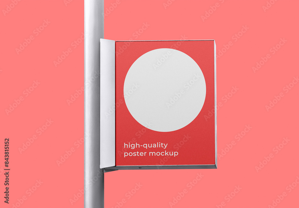 Street Outdoor Pillar Glued Poster Advertising Billboard Mockup ...
