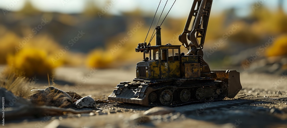 An ultrawide construction website banner highlighting a dragline ...