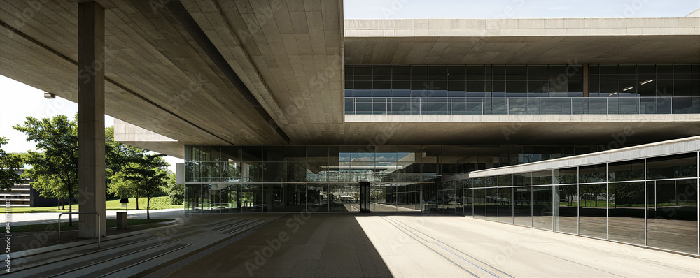 Empty minimal abstract architecture building interior or exterior ...