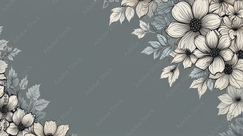 Elegant Floral Design in Minimalist Background for wallpapers, posters ...