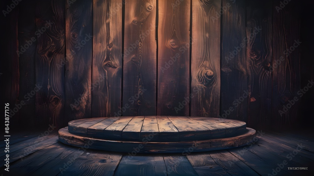 Podium background wooden wood platform product stand display pedestal ...