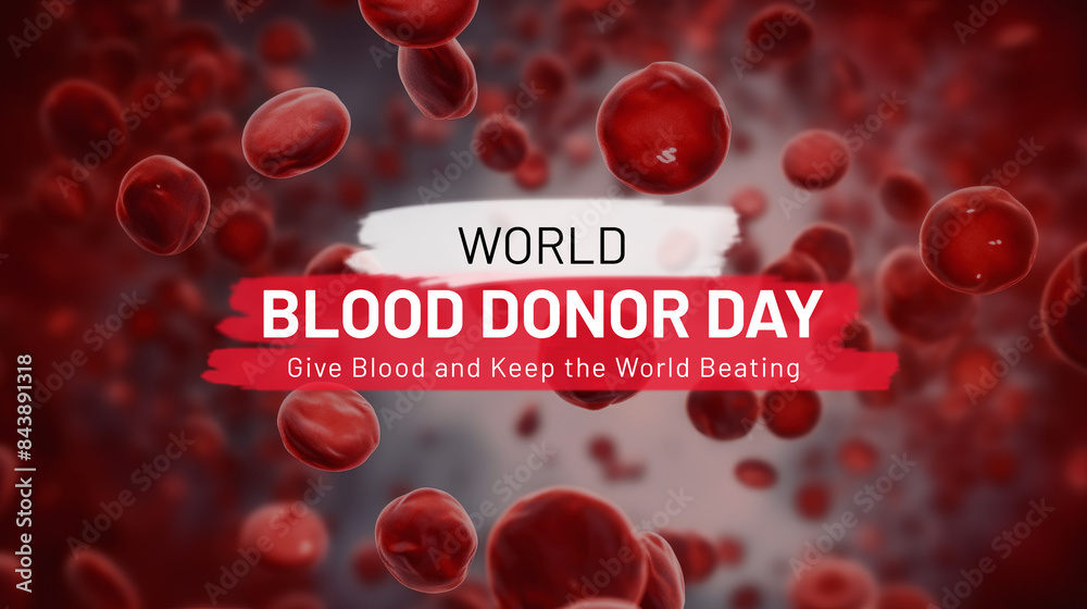 World Blood Donor Day awareness background, banner design. Give blood ...