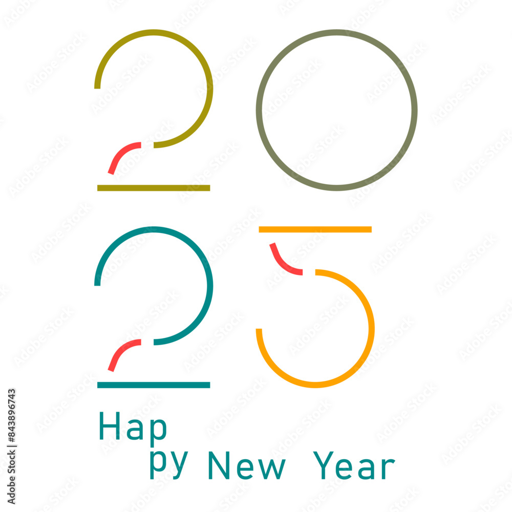 2025 new year logo.New business goal strategy concept. 2025 goal ...