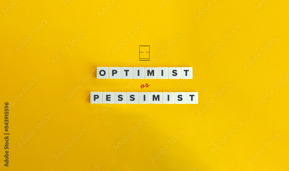 Optimist or Pessimist Banner. Mindset Approach and Personality Type ...