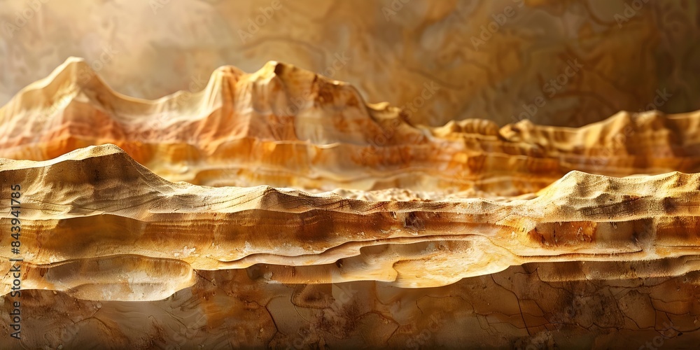 Topographic map shows terrain features using contour lines and ...