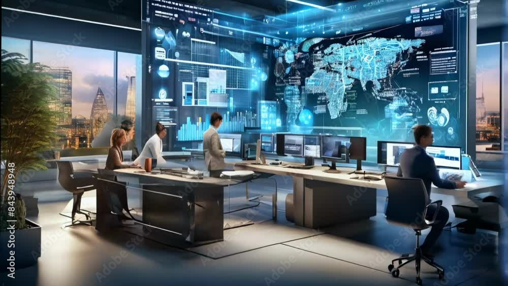 professionals implementing a digital transformation strategy. Feature ...