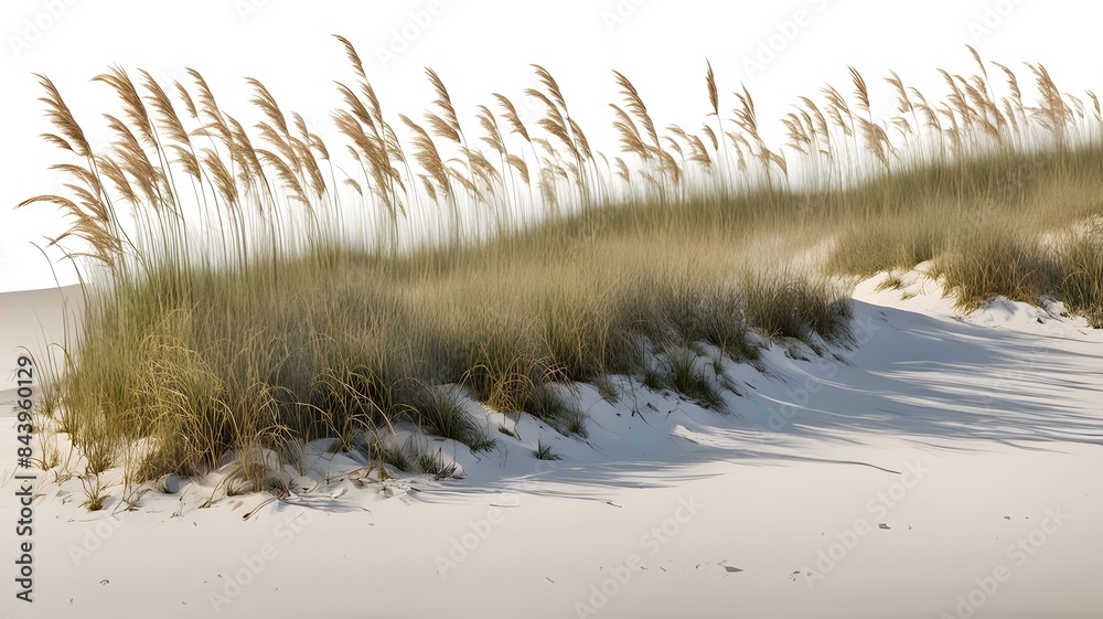 -wave-like-design-of-sea-oats-and-beach-grass-along-a-coastal ...