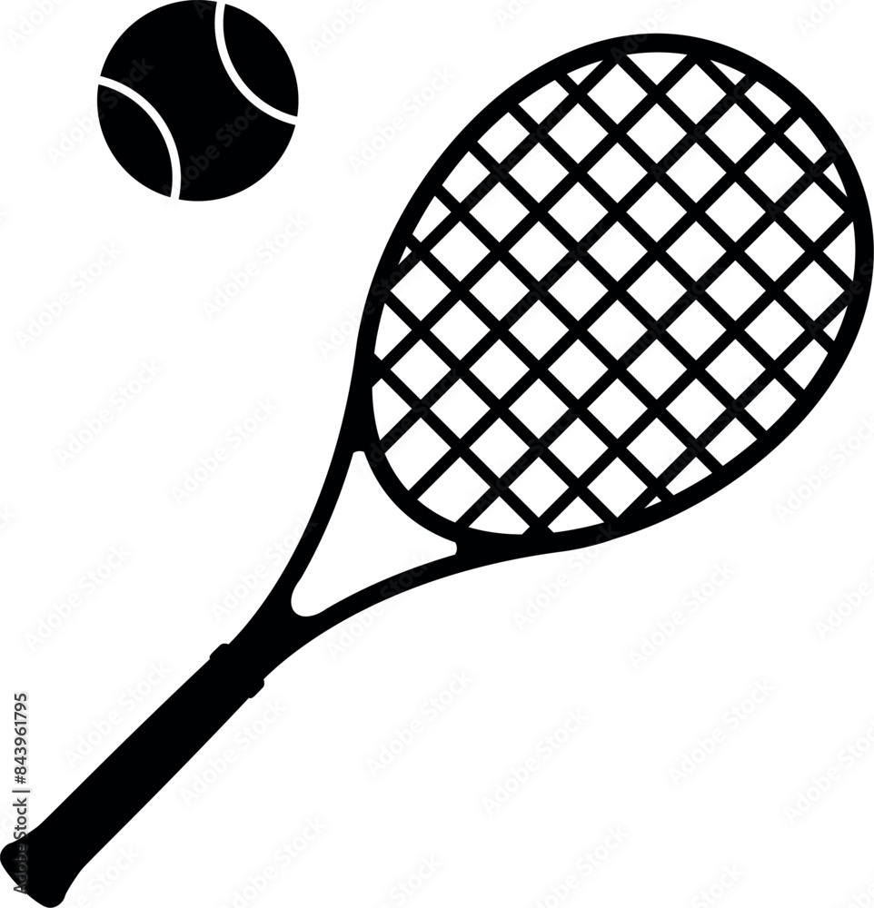 Tennis Racket SVG Cut File for Cricut and Silhouette, EPS Vector, DXF ...