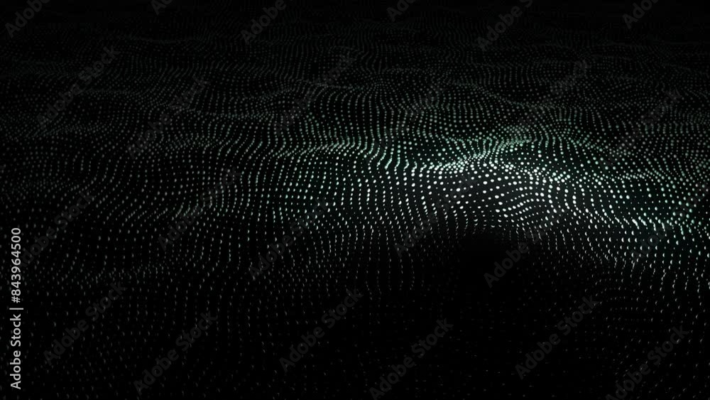 Particle Wave Animation And Light Effects On The Particle. 3d Light ...