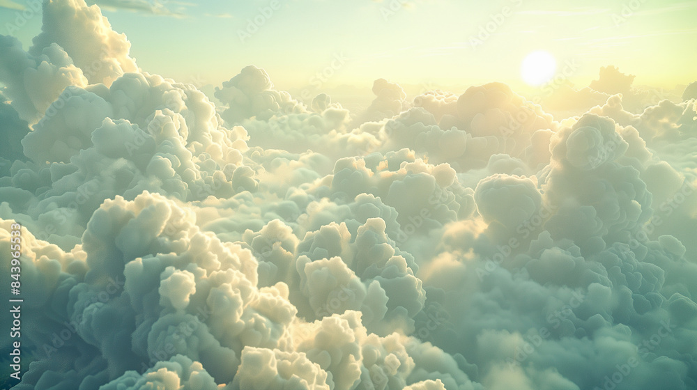 View of clouds creating amazing patterns in the sky, with realistic ...