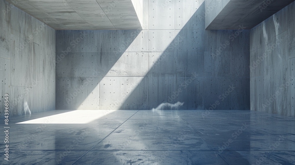 Background image of concrete architectural building with sun ray ...