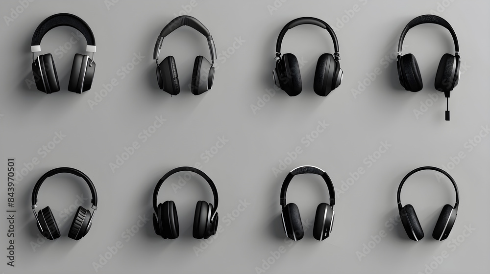 Versatile Collection of Headphone Icons Showcasing Various Designs and ...