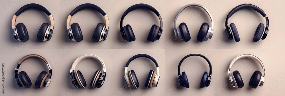 Versatile Collection of Headphone Icons Showcasing Various Designs and ...