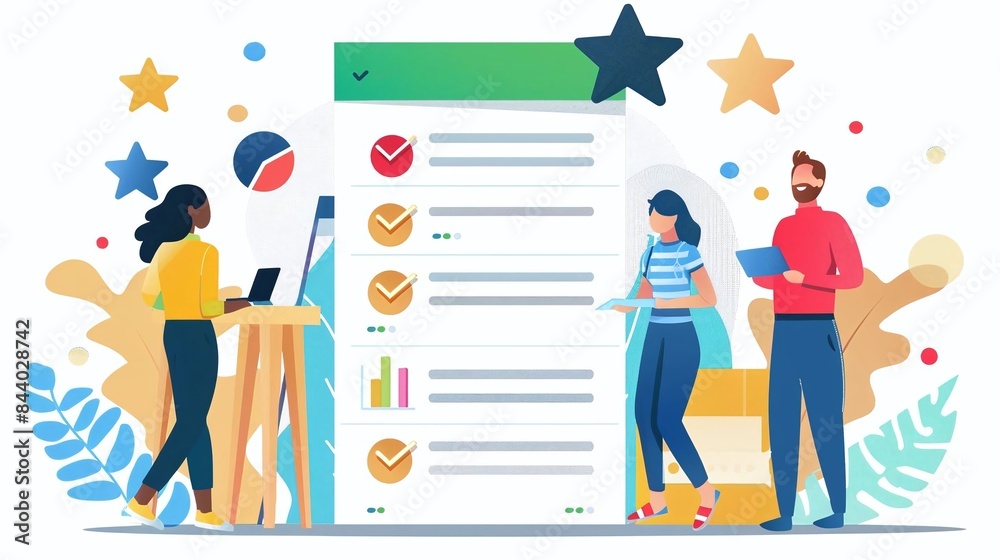 Performance appraisal with rating scales, performance review meeting ...