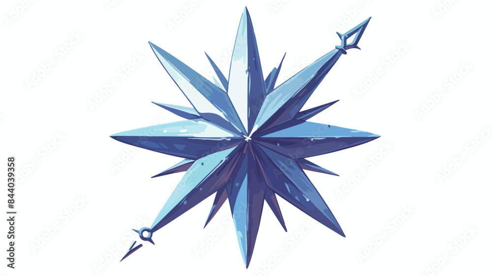 12 point nautical star icon. Clipart image isolated Stock Vector ...