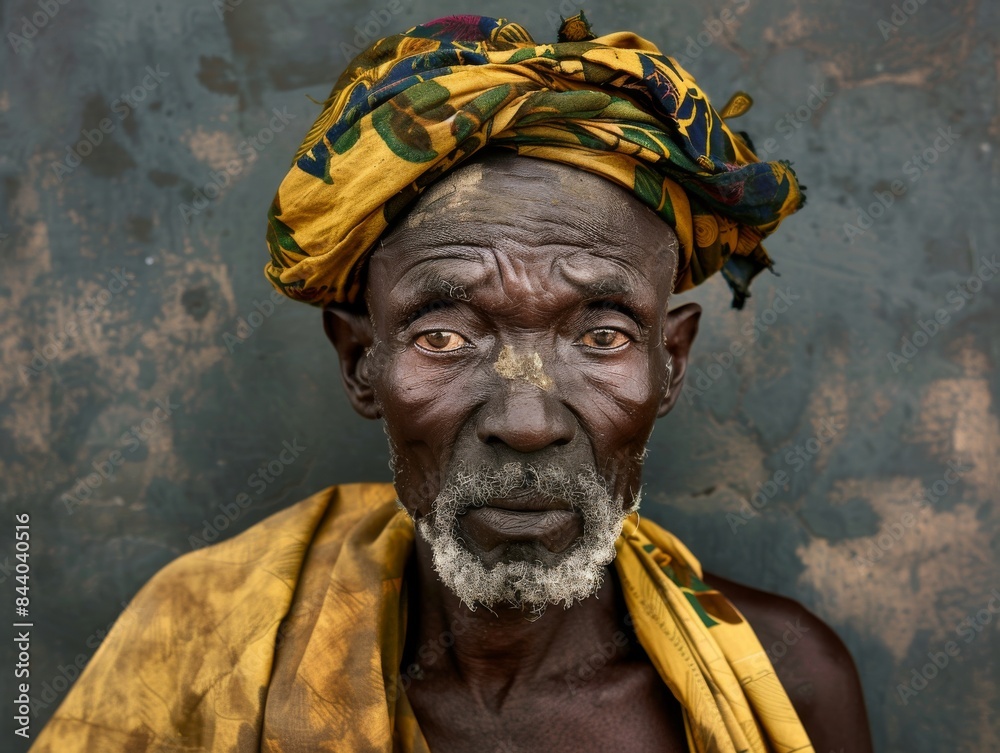 Man dark skin wearing skinny old man with beard, full body short, old ...