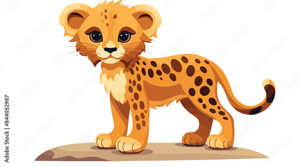 Baby Cheetah clipart isolated vector illustration. Stock Vector | Adobe ...