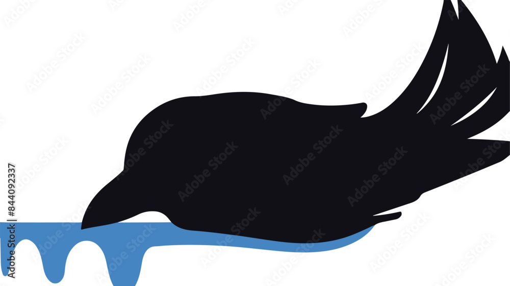 Dead bird silhouette icon. Clipart image isolated o Stock Vector ...