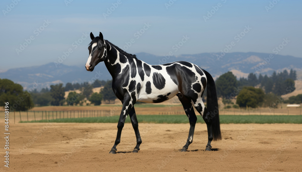 Appaloosa horse with black and white spots and near leopard coat ...