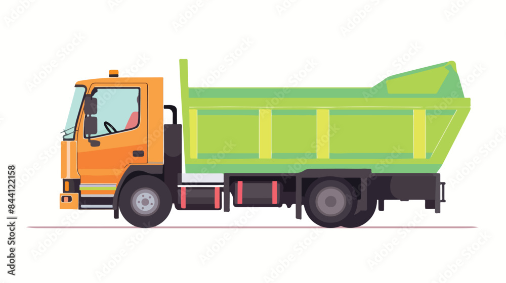 Hook loader truck with skip bin icon. Clipart image Stock Vector ...