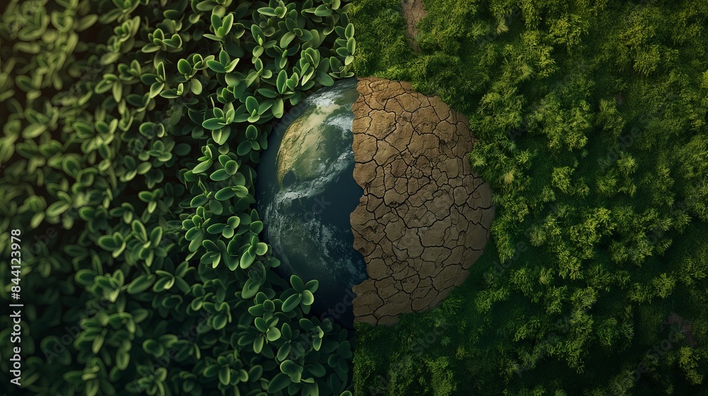 Dry and green sides of the earth: A contrasting image of one half of ...