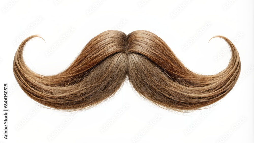 Isolated on a pristine white background, a unique mustache-shaped ...