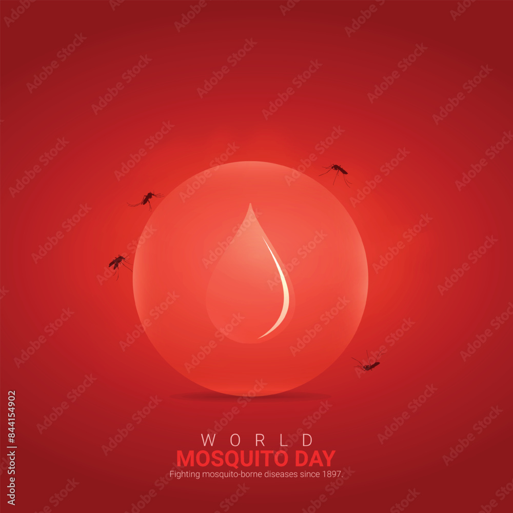 Vetor do Stock: World Mosquito Day Creative Ads Design. Mosquito ...