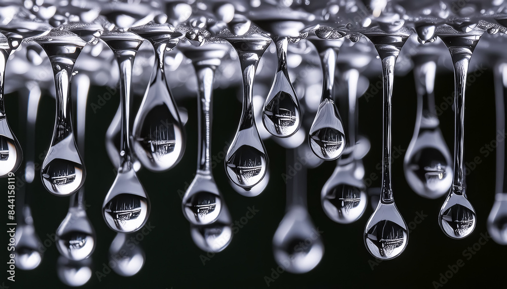 Liquid dripping from ceiling, dripping, stretching, transparent ...