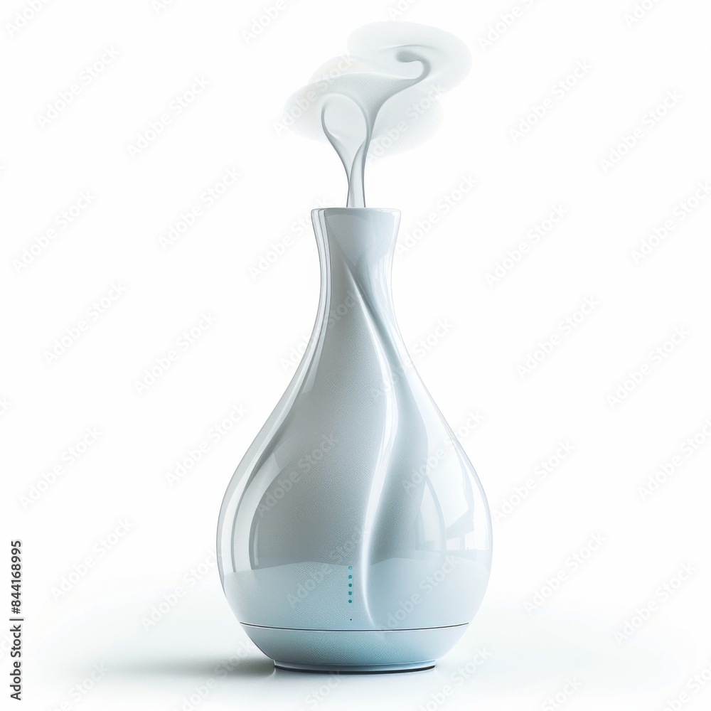 Elegant side view of a modern aromatherapy diffuser, streamlined shape ...