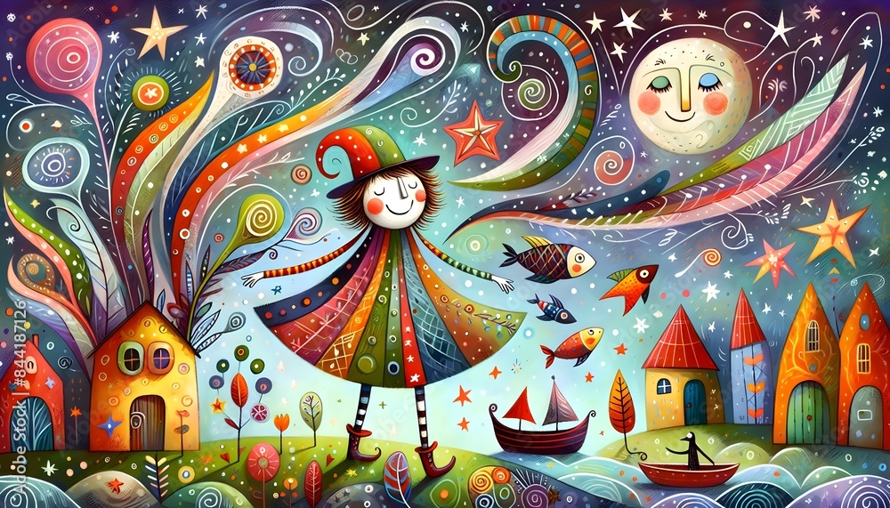 ilustración infantil, wallpaper, cuento de hadas, fantasía, variopinto ...