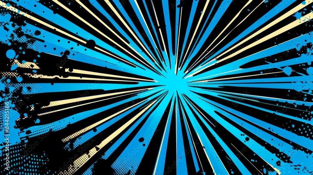 pop up art background, blue color, Ai generated Images Stock Photo ...